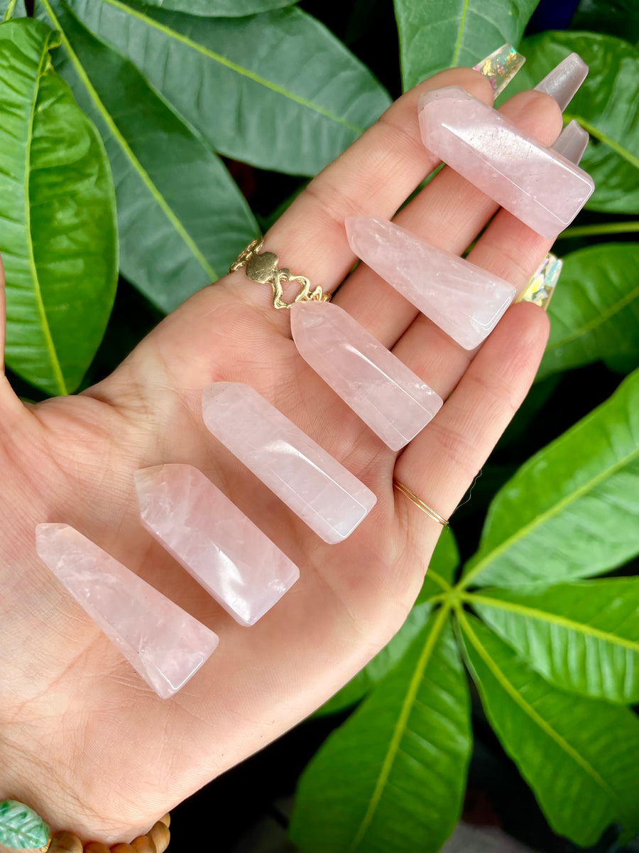 rose quartz mini tower – Stoned by Michelina